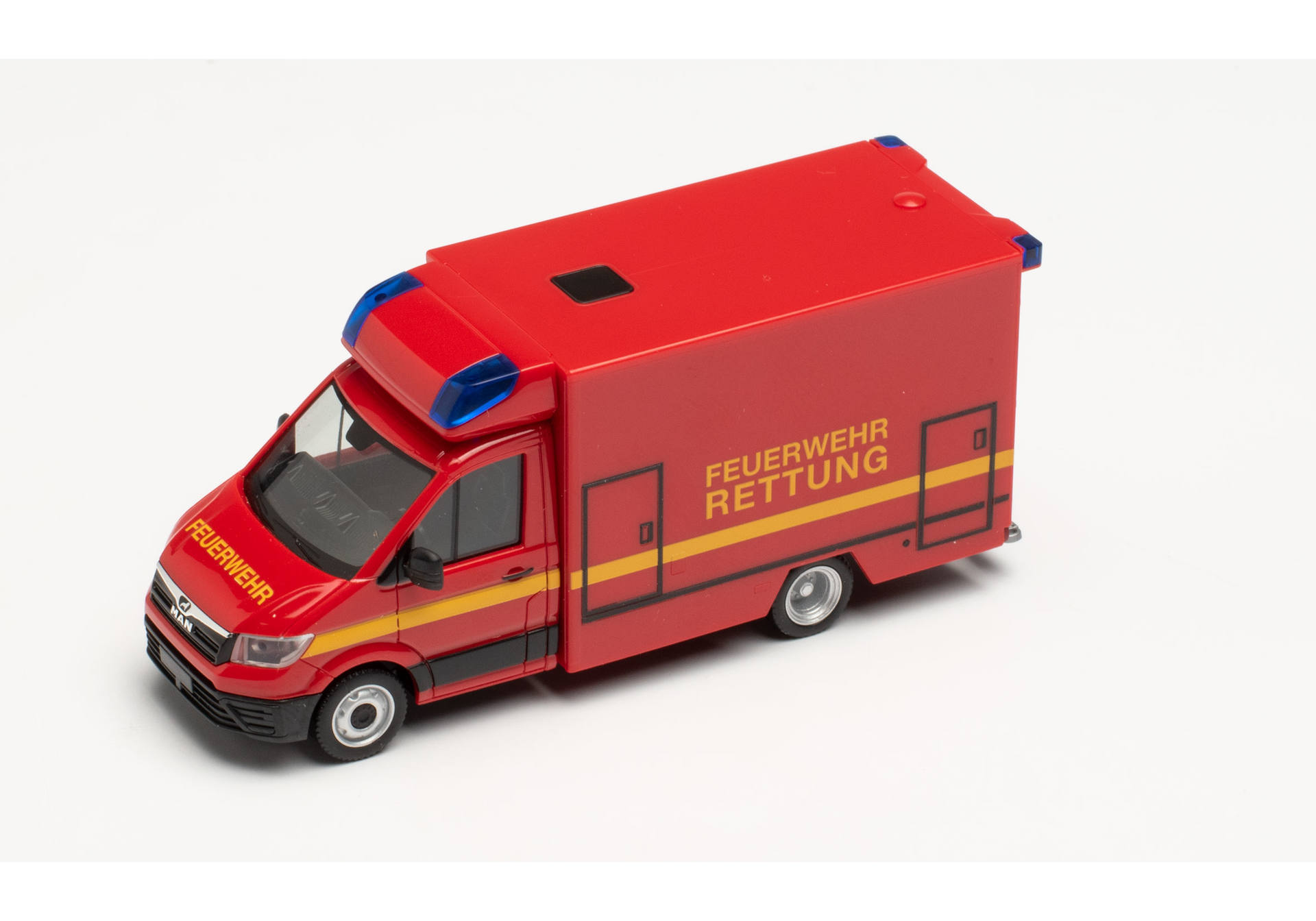 Herpa MAN TGE Fahrtec ambulance fire department 096232