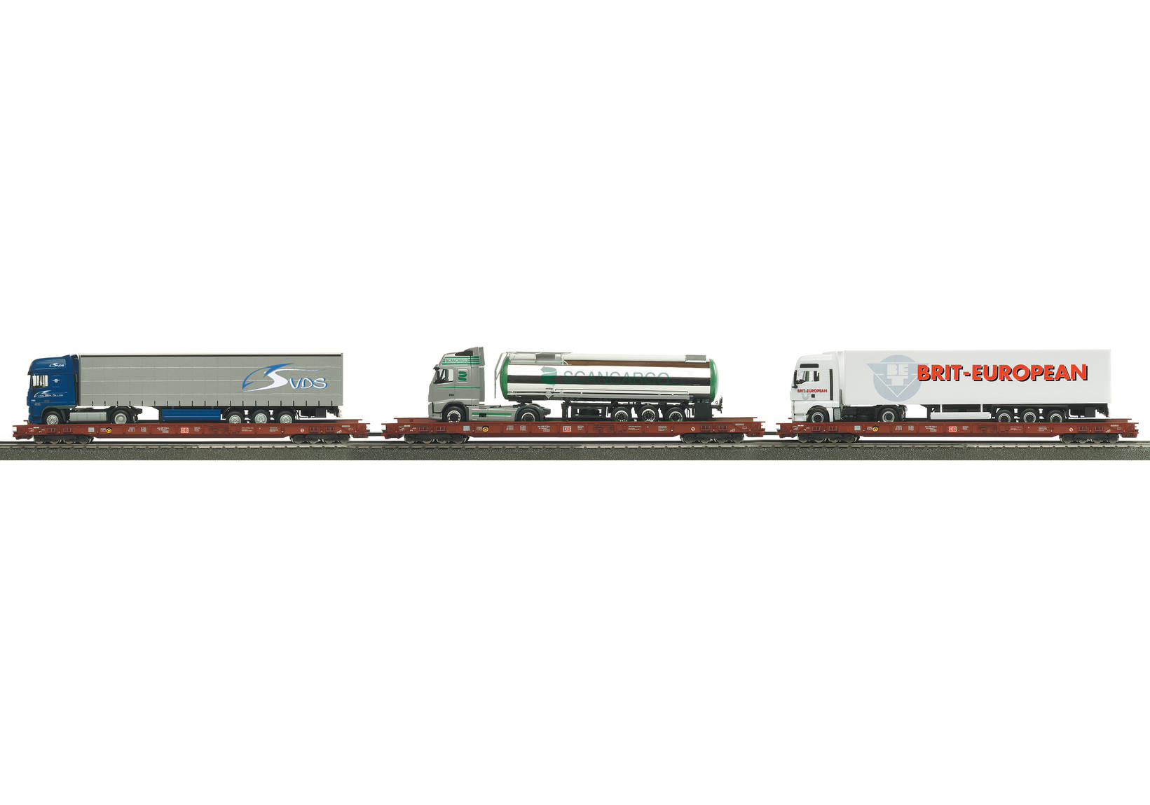 Herpa motorail set "BeNeLux" with three trucks 155328