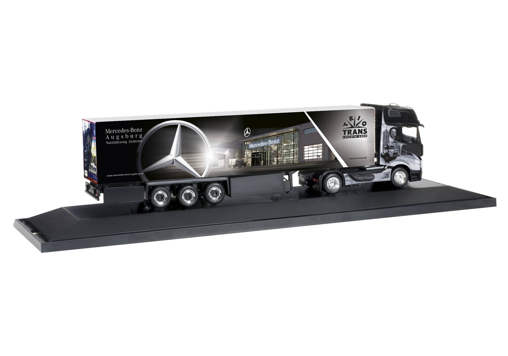 Herpa Mercedes-Benz Actros Gigaspace refrigerated box semitrailer "Trio ...