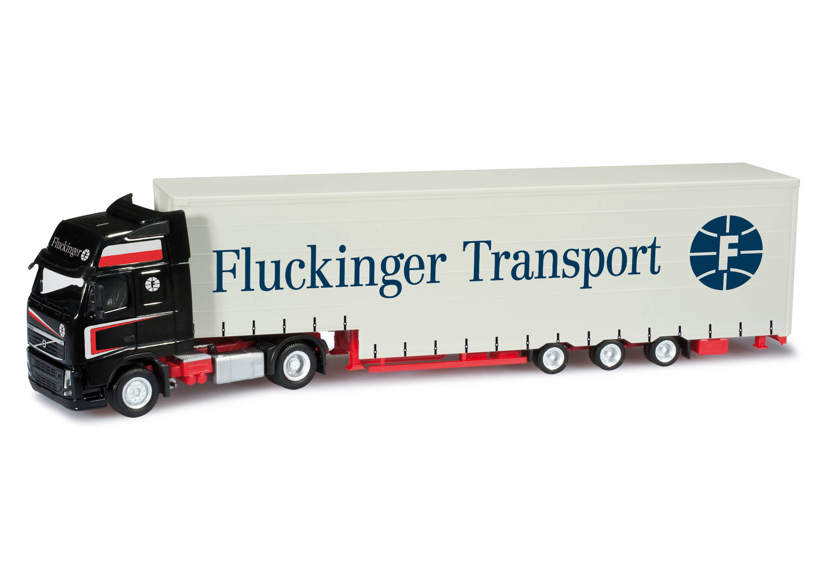 Herpa Volvo FH Gl. XL Jumbogardinenplanen-Sattelzug "Fluckinger" (A) 301862