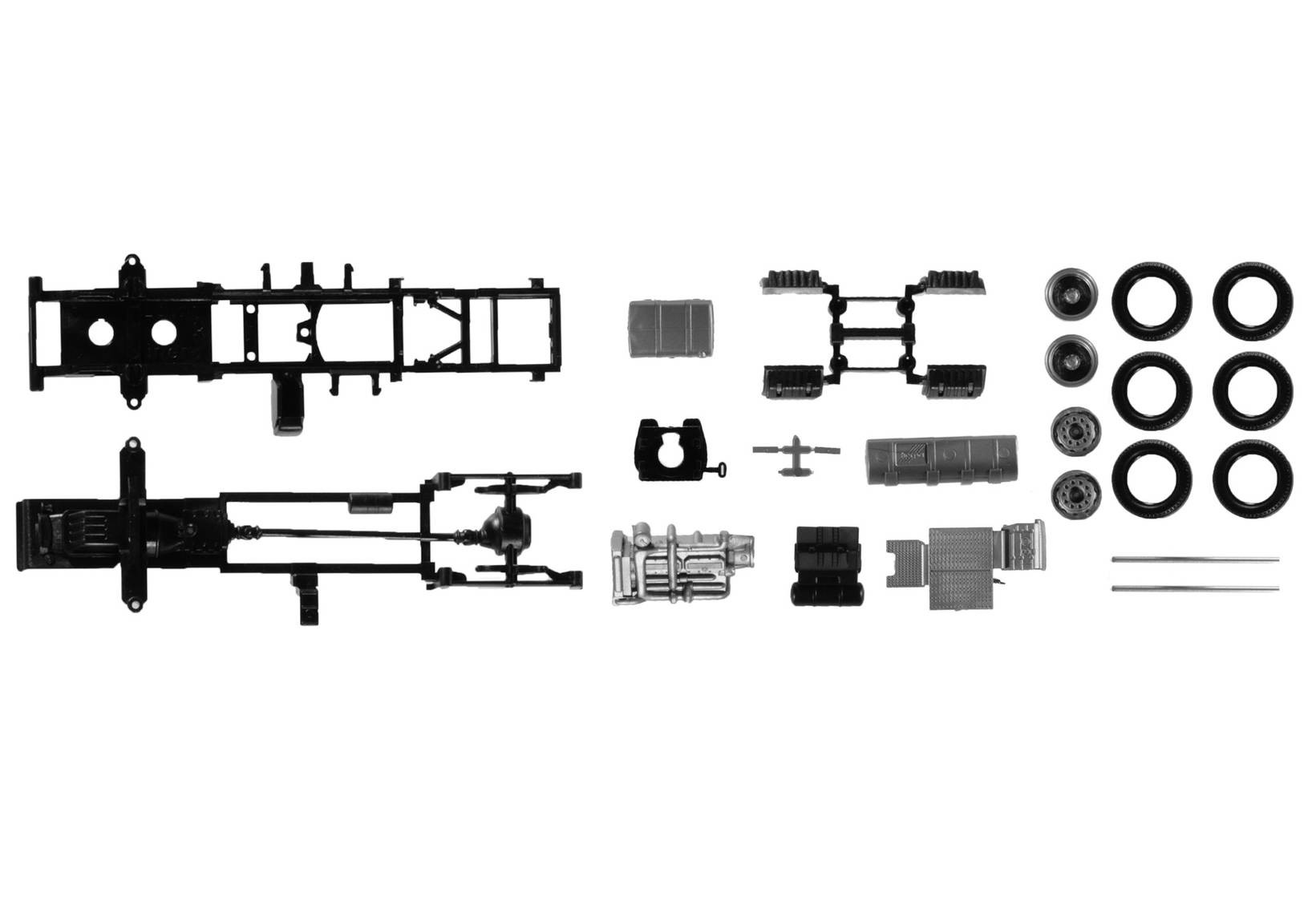 Herpa chassis for tractor Volvo FH LowlinerContent: 2 pcs. 084833