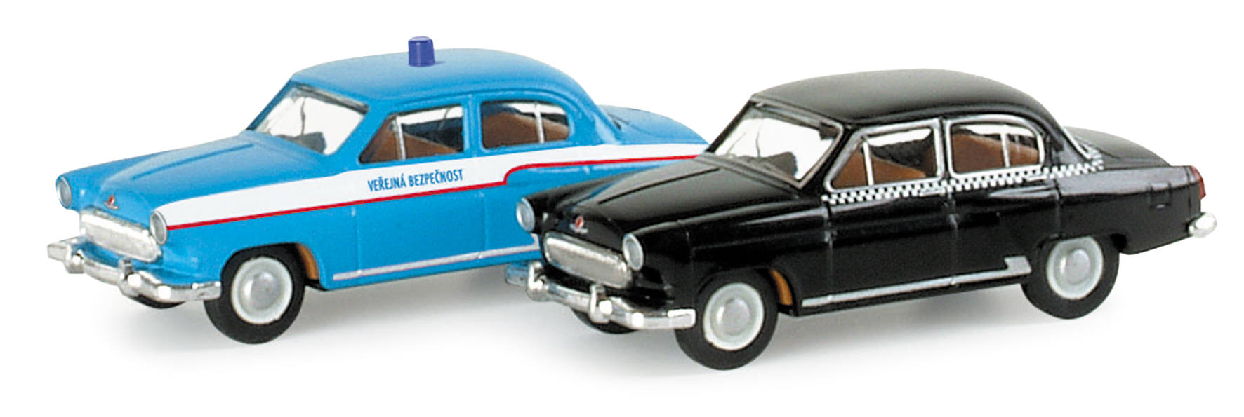 Herpa Cars set Wolga "Taxi / Police" (1:120 scale) 065412