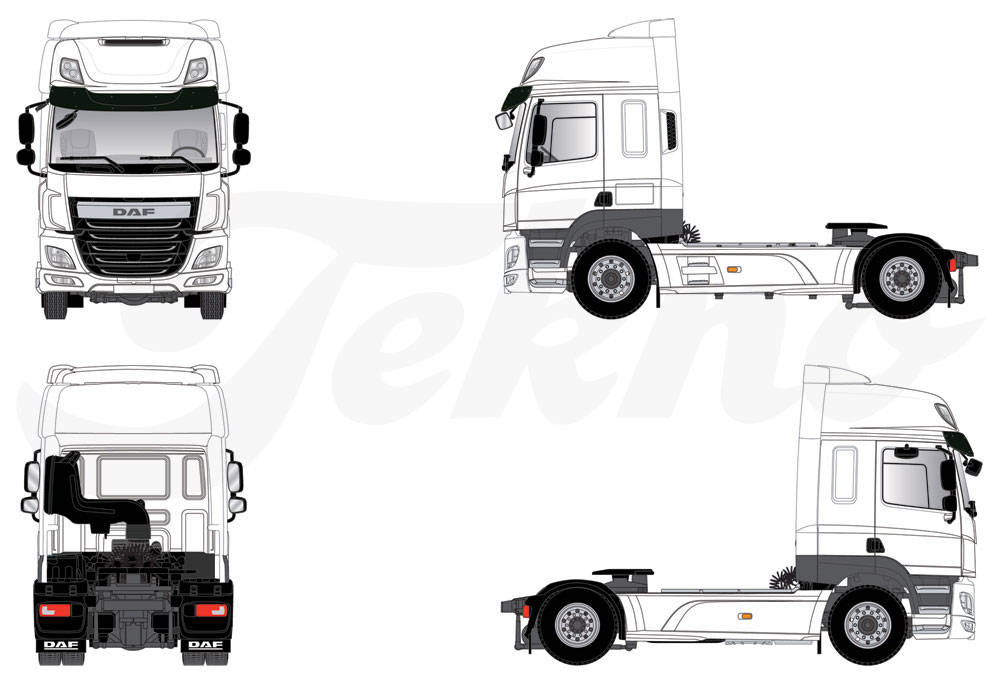 Herpa DAF CF Space Cab 4X2 rigid tractor 80465305
