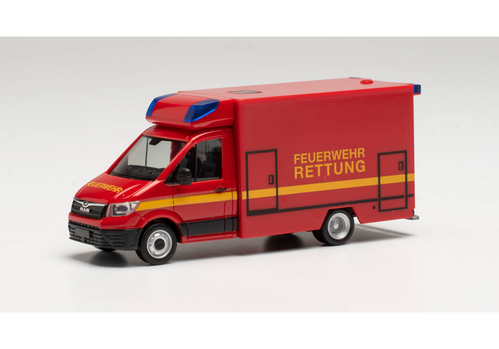 Herpa MAN TGE Fahrtec ambulance fire department 096232