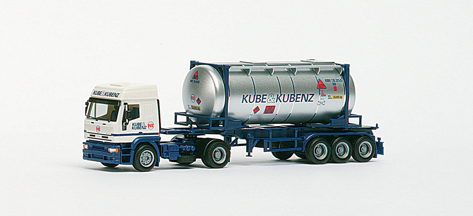 Herpa Iveco Eurotech tank container trailer "Kube & Kubenz" 147347