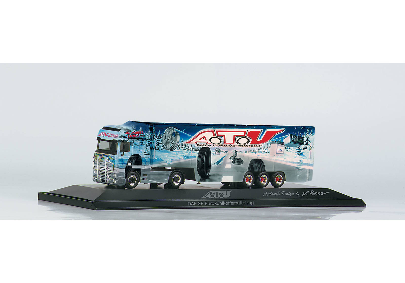 Herpa DAF XF SSC refrigerated box trailer "ATU" 120234