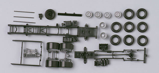 Herpa chassis for truck DAF XF SSC 3-axle (7,45m)Content: 2 pcs. 080545