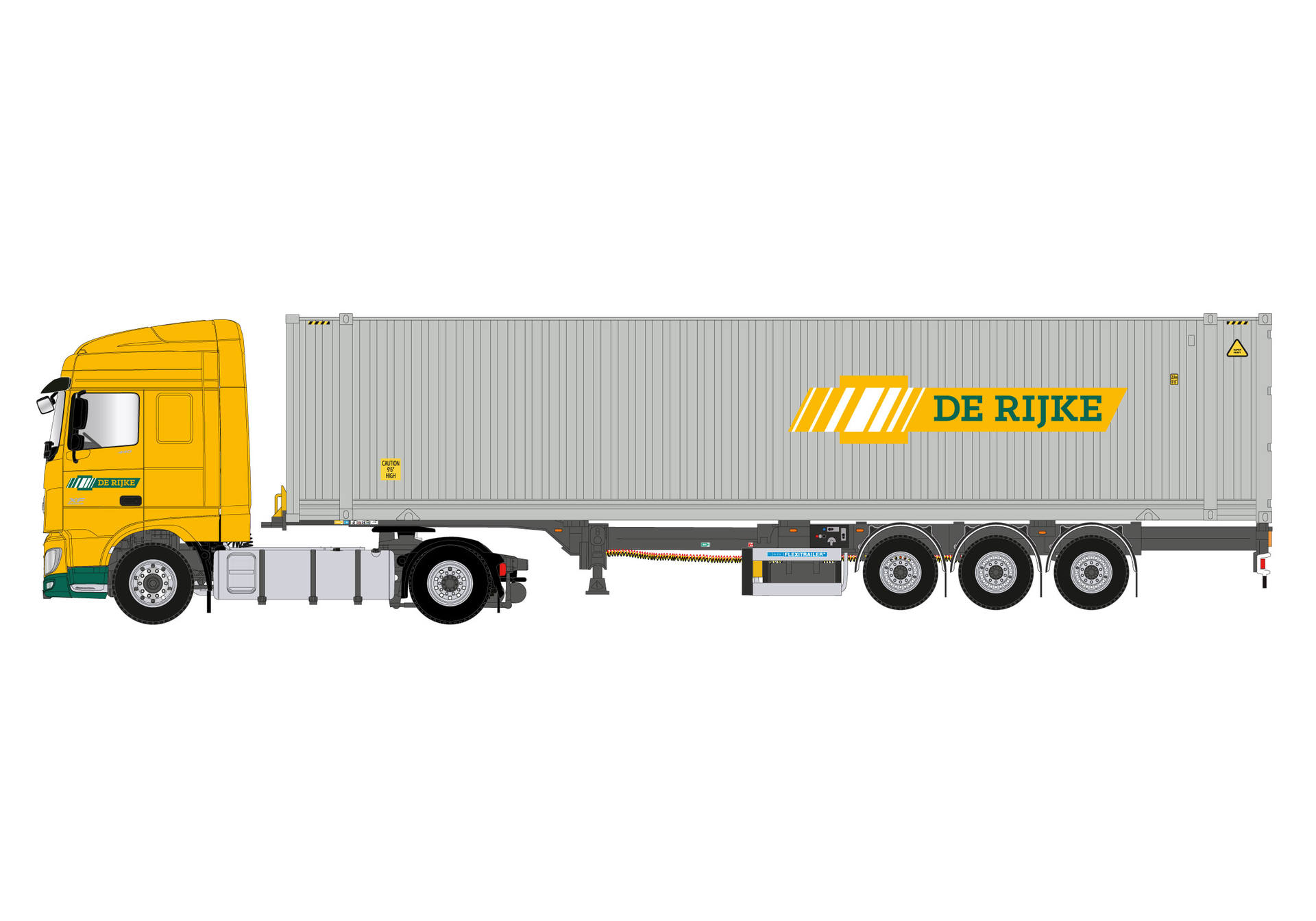 Herpa DAF XF Euro 6 container semitrailer "De Rijke" 80470139
