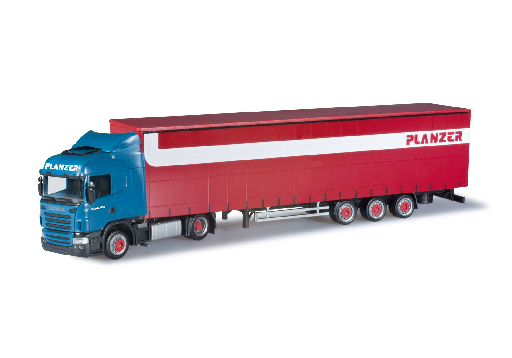 Herpa Scania R Highline Lowliner-Sattelzug "Planzer" (CH) 303521
