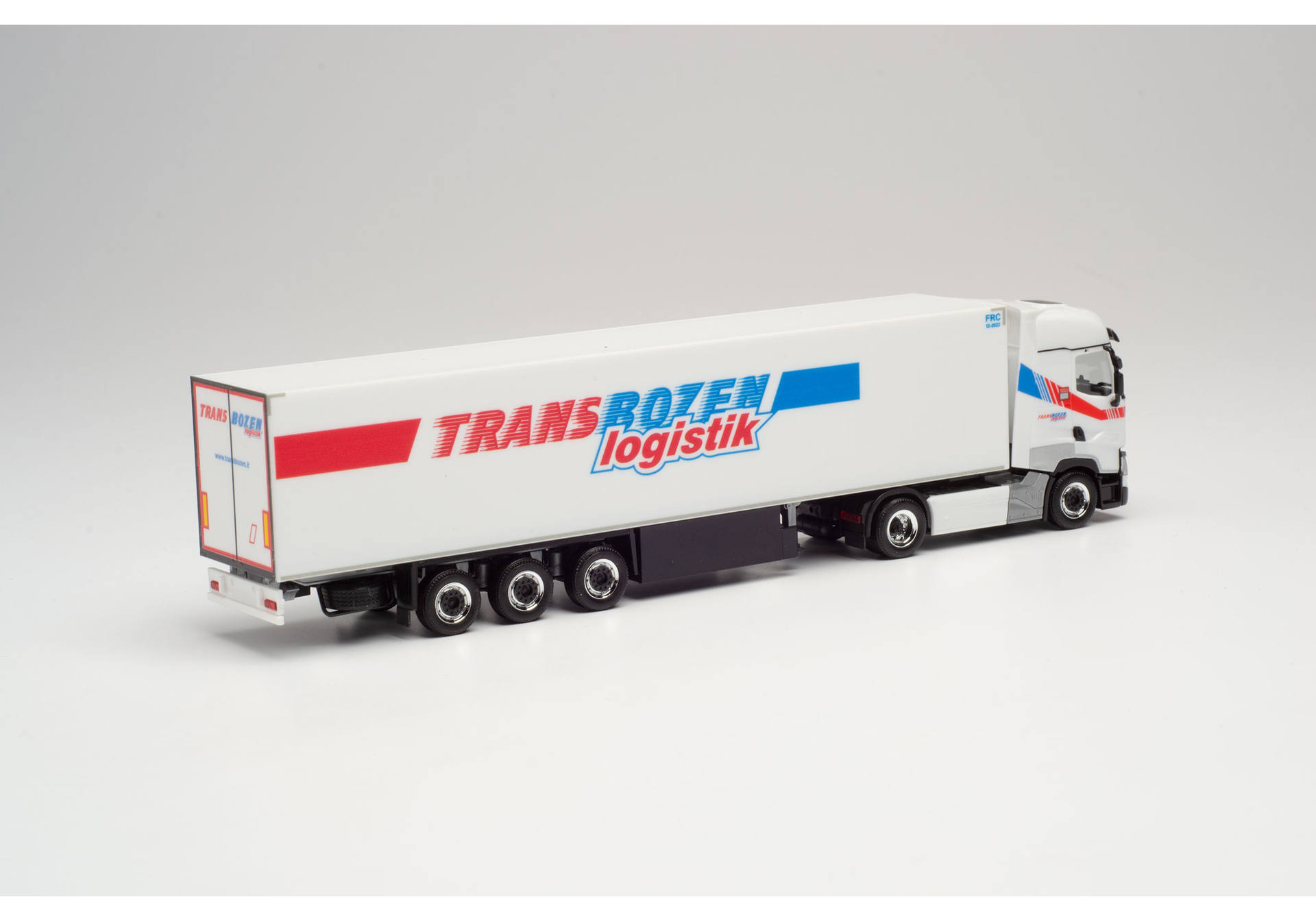 Herpa Renault T refrigerated box semitrailer „Transbozen“ 312929
