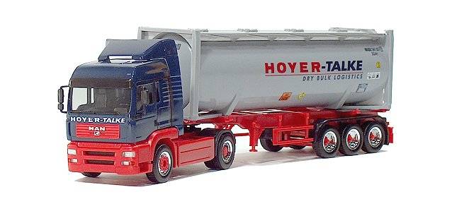 Herpa MAN TGA LX silo container semitrailer "Hoyer-Talke" 275569
