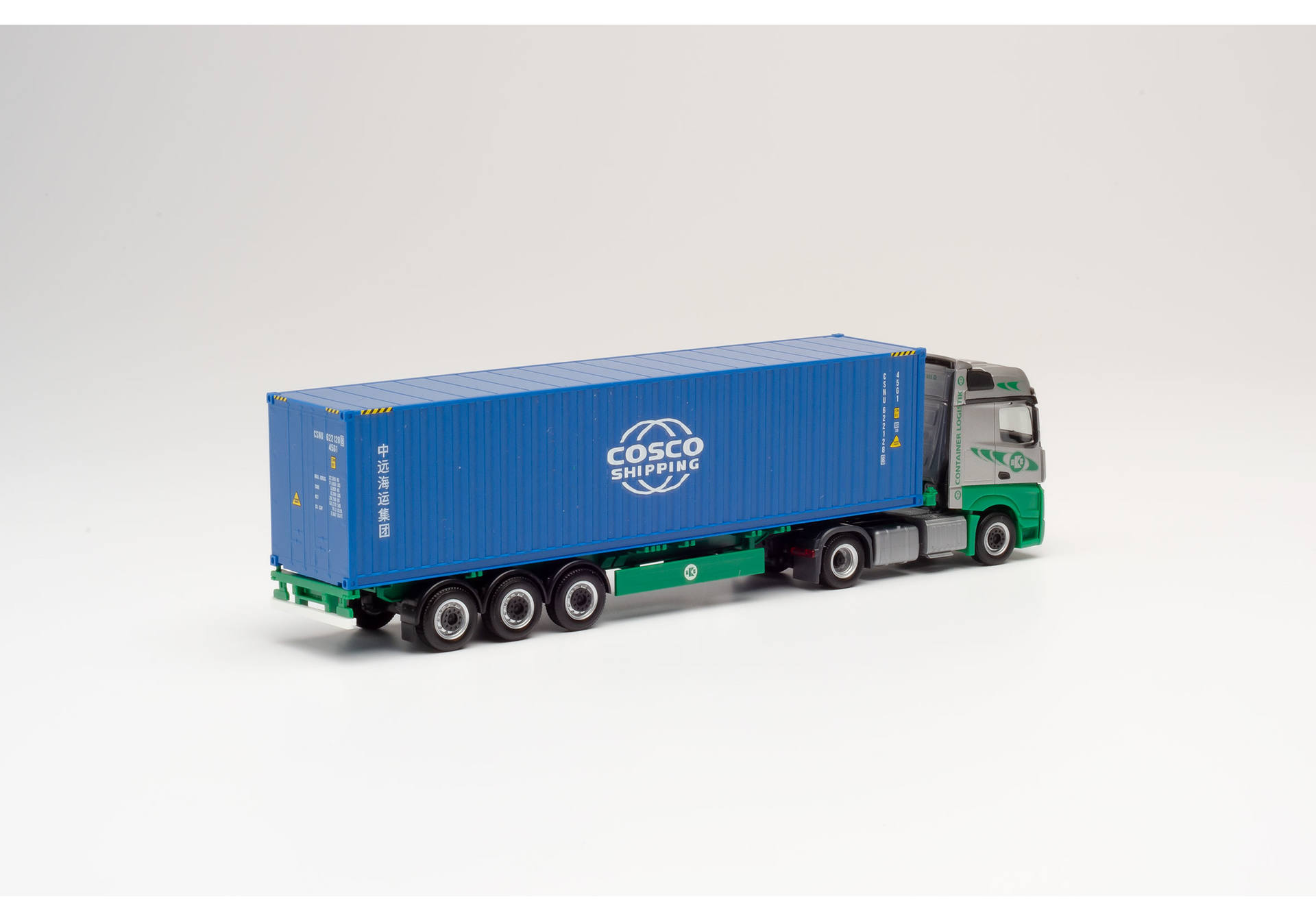 Herpa Mercedes-Benz Actros Bigspace Container-Sattelzug "EKB/COSCO" 311427