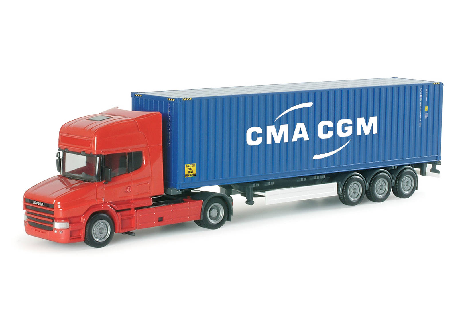 Herpa Scania conventional container semitrailer "CMA/CGM" 151801