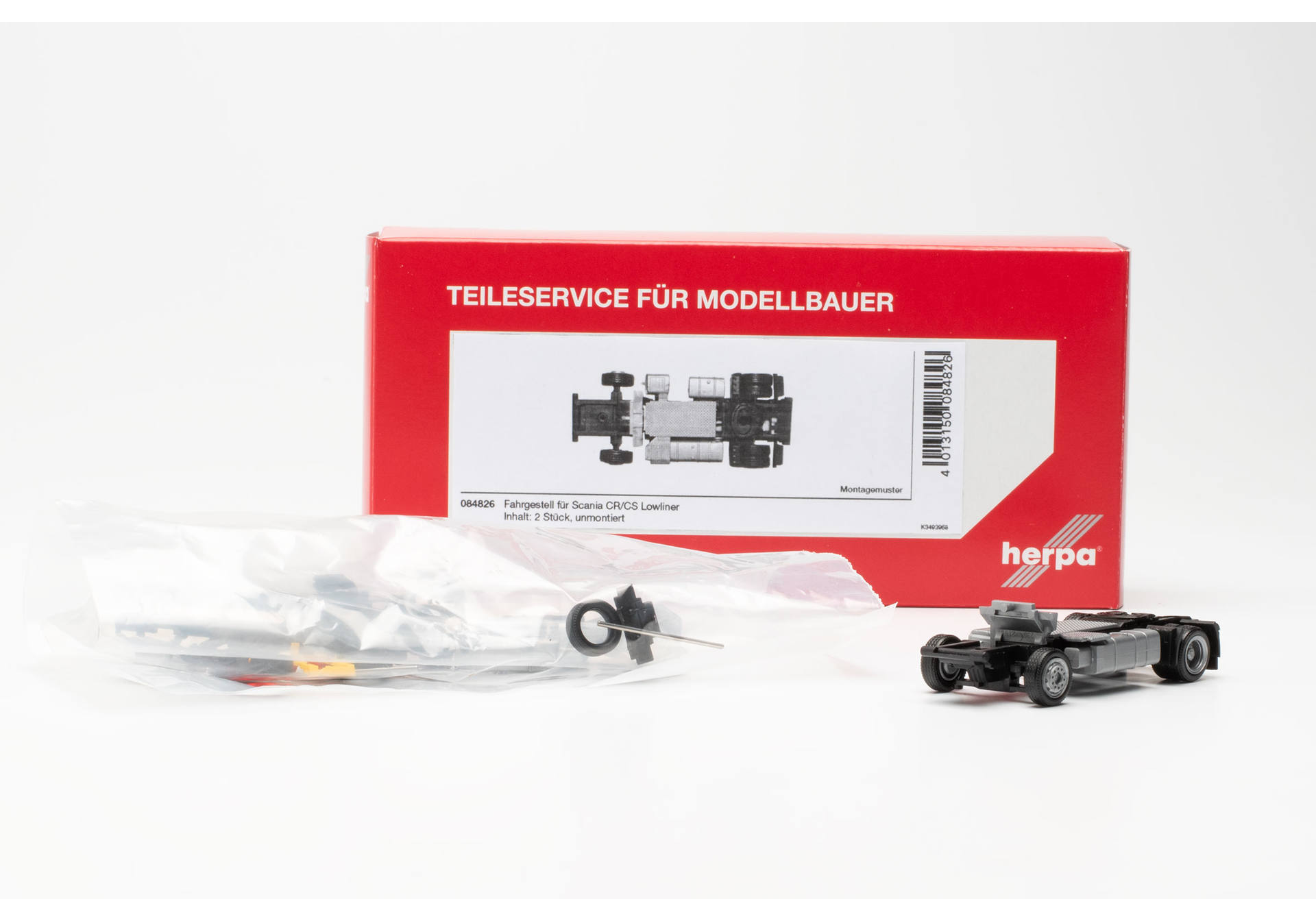 Herpa chassis for tractor Scania CR / CS LowlinerContent: 2 pcs. 084826