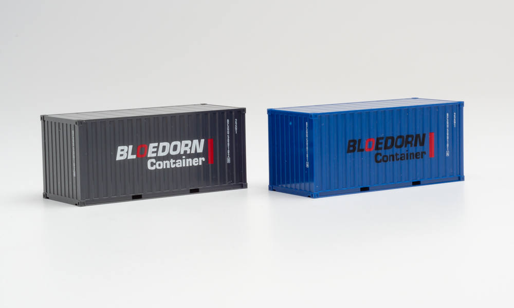 Herpa Set 2 × 20 ft. Container „Bloedorn“ 940207