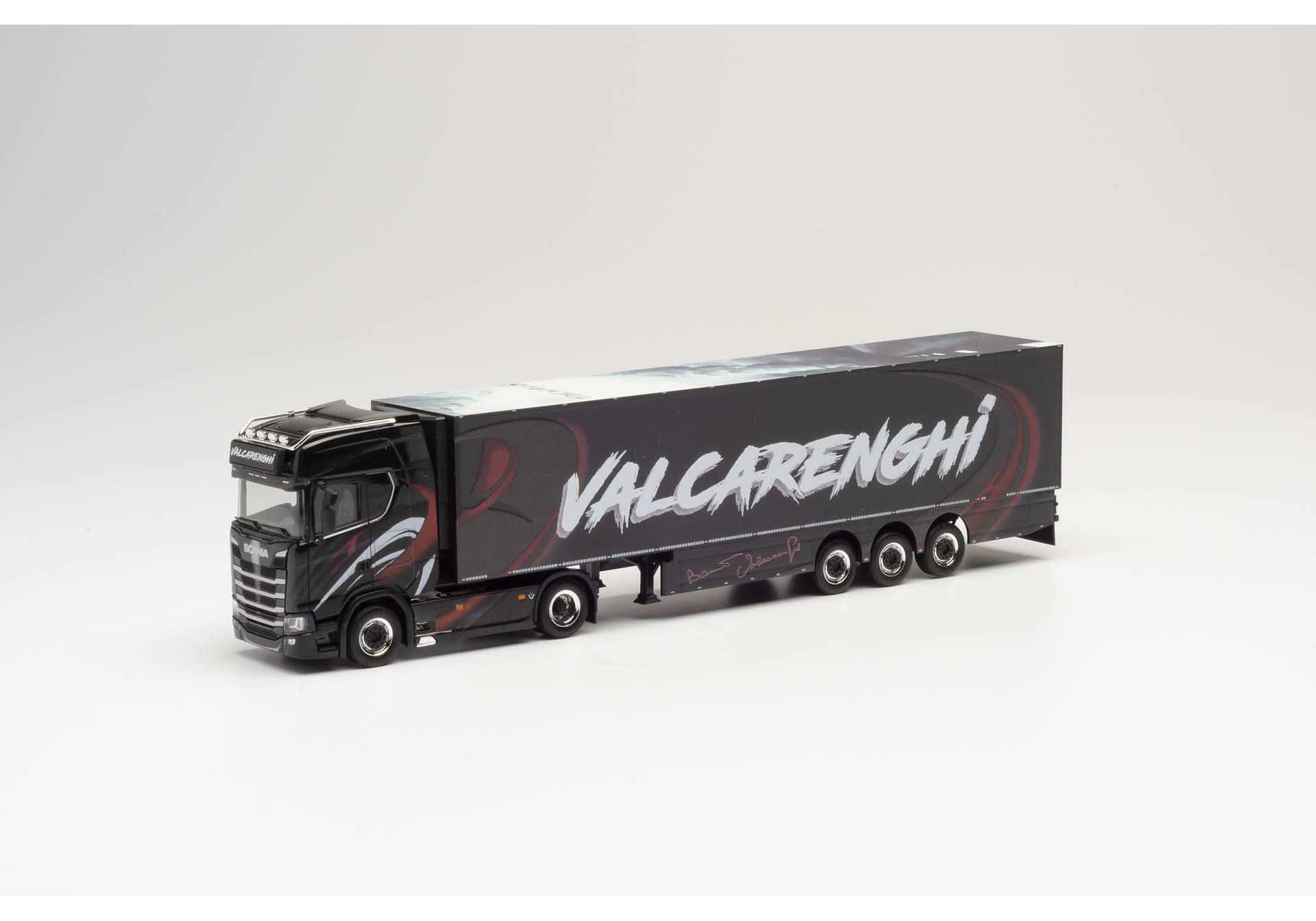 Herpa Scania CS 20 HD refrigerated boxs trailer "Bruno Valcarenghi II ...