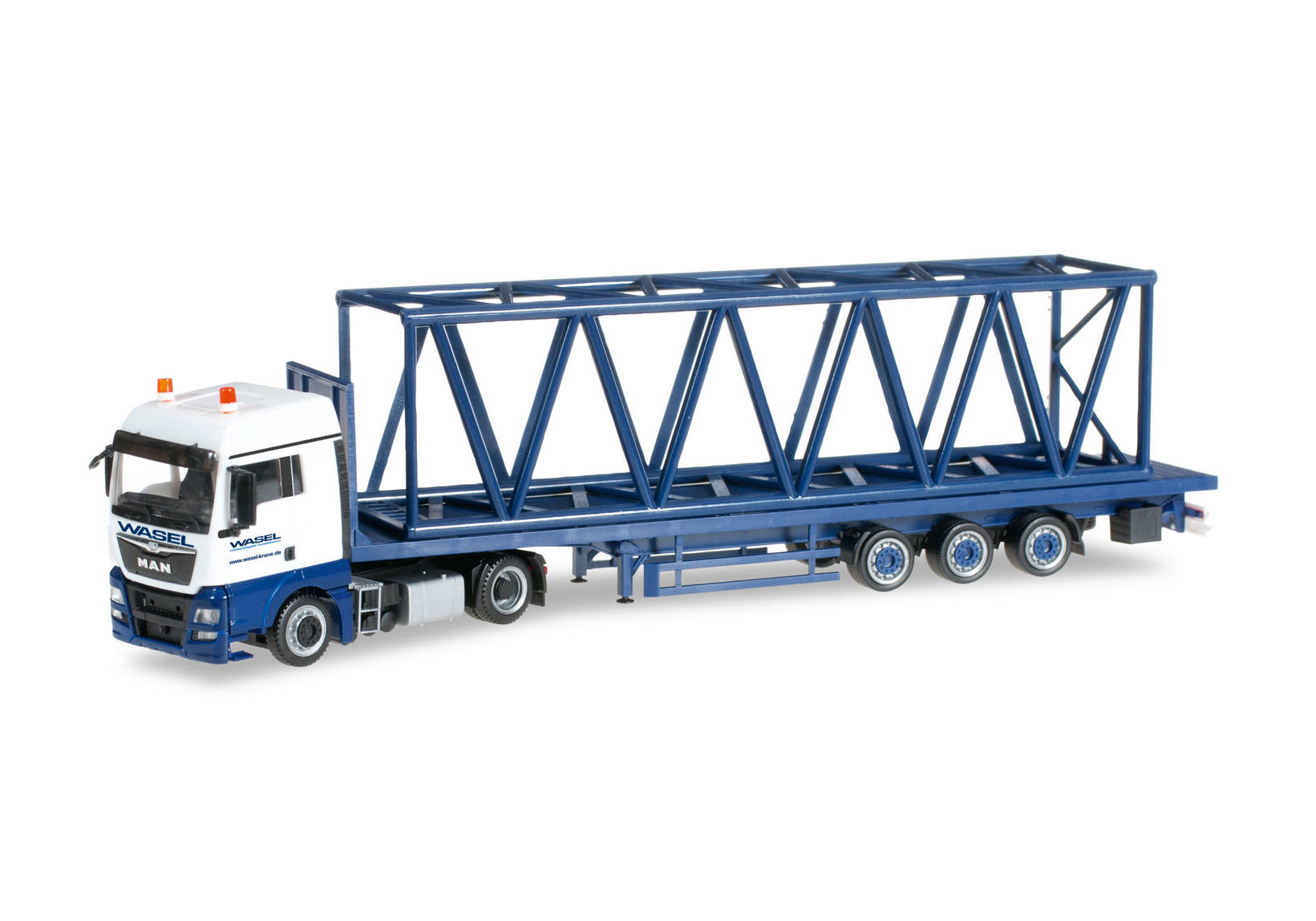 Herpa MAN TGX XLX Euro 6 platform semitrailer with girder mast parts ...