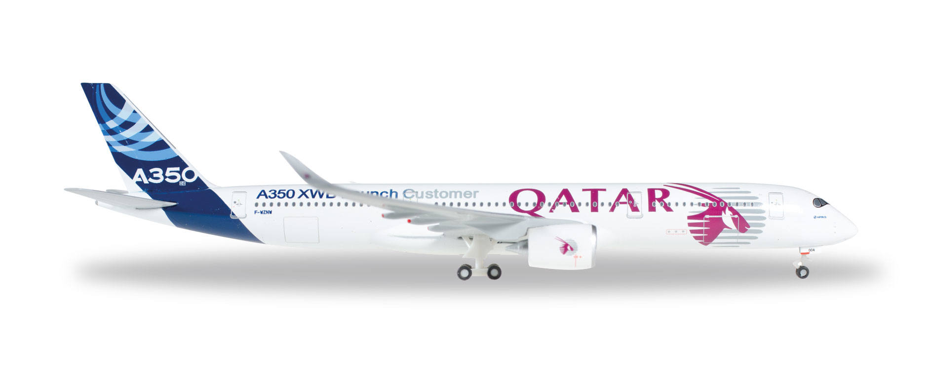 Herpa Airbus A350-900 XWB MSN4 Qatar Combo 529570