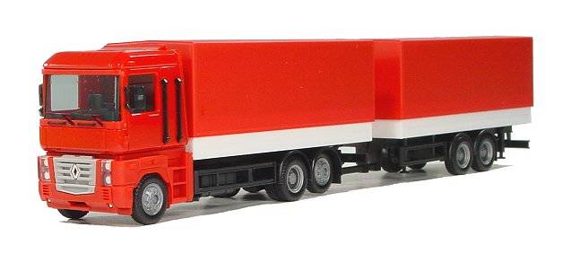 Herpa Renault Magnum Tandem-Planen Hängerzug 259231