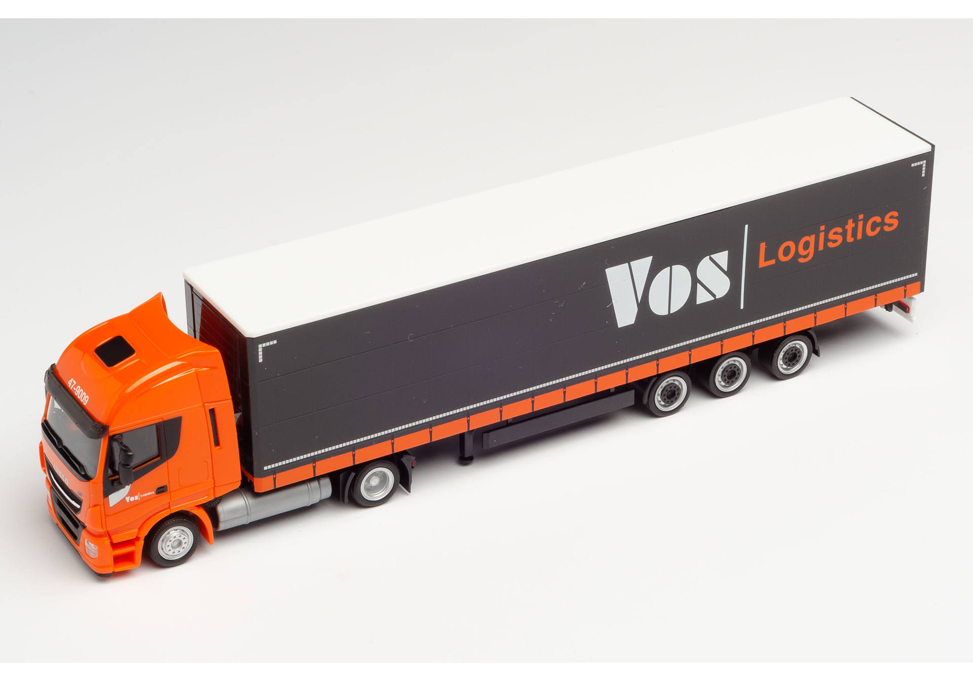 Herpa Iveco Stralis NP lowliner semitrailer „VOS Logistics 312110