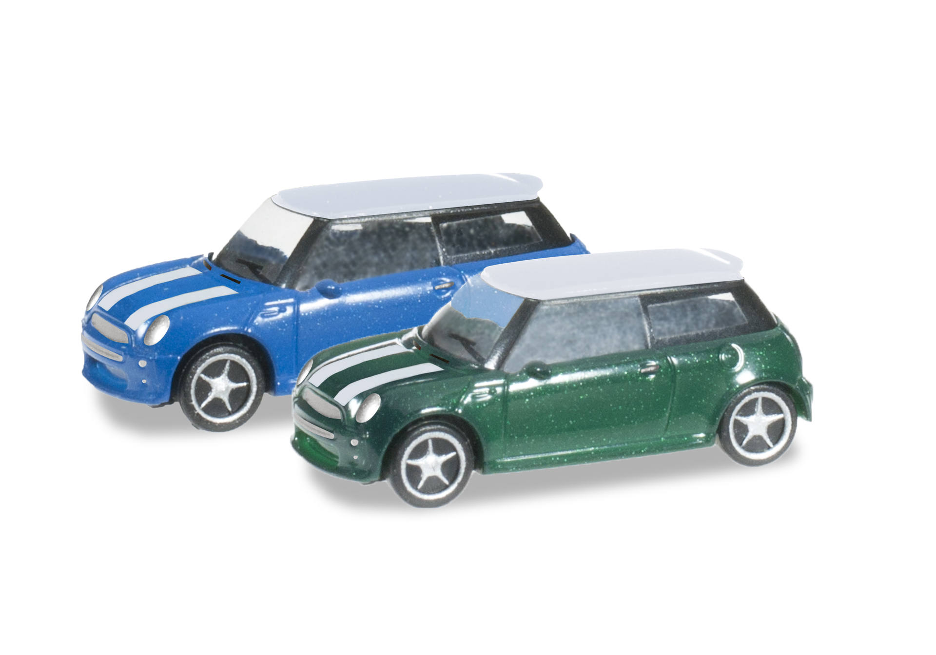 Herpa N-passenger cars set "Mini Cooper", British Racing Green ...