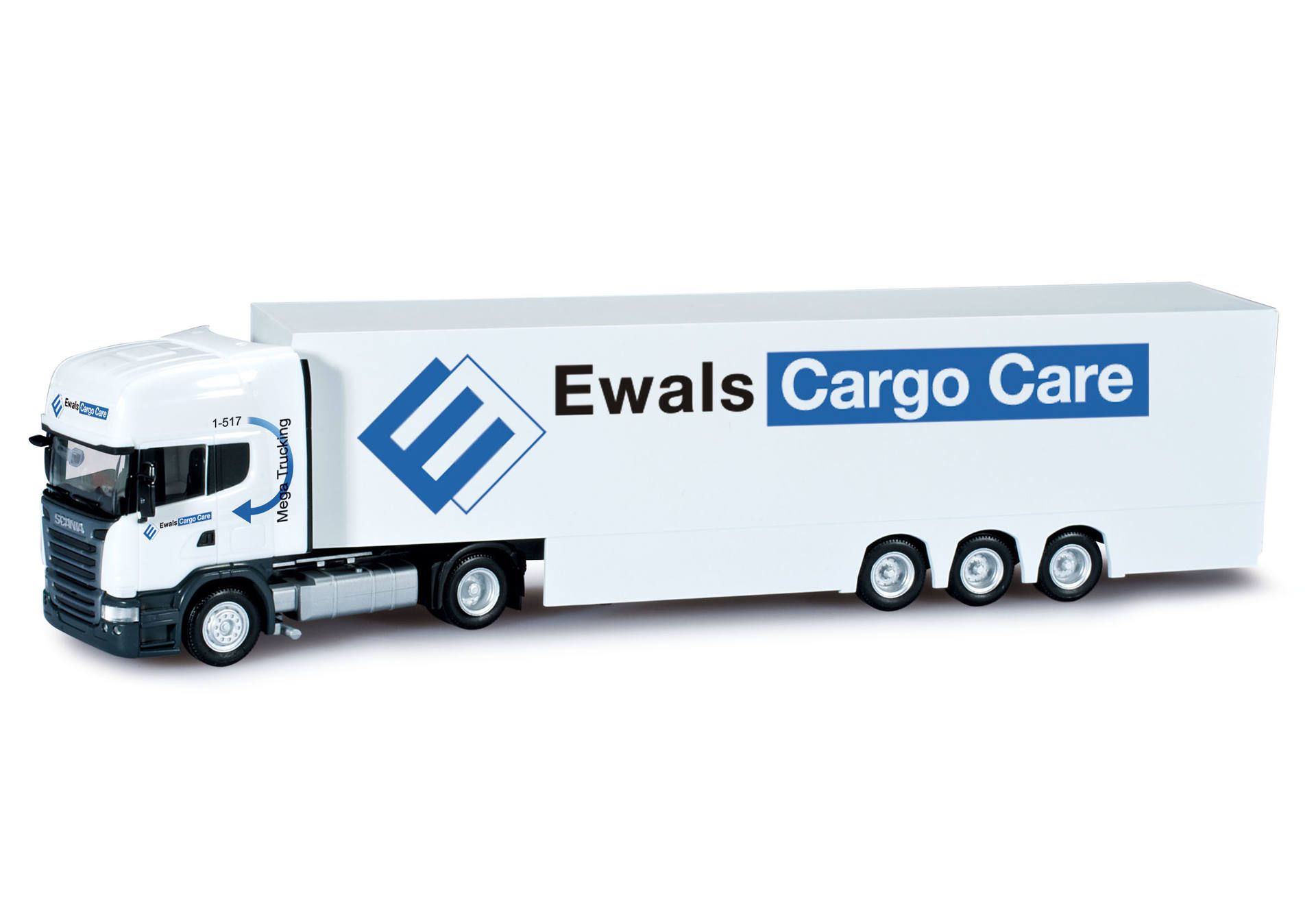 Herpa Scania R TL box semitrailer "Ewals Cargo Care" (NL) 303187