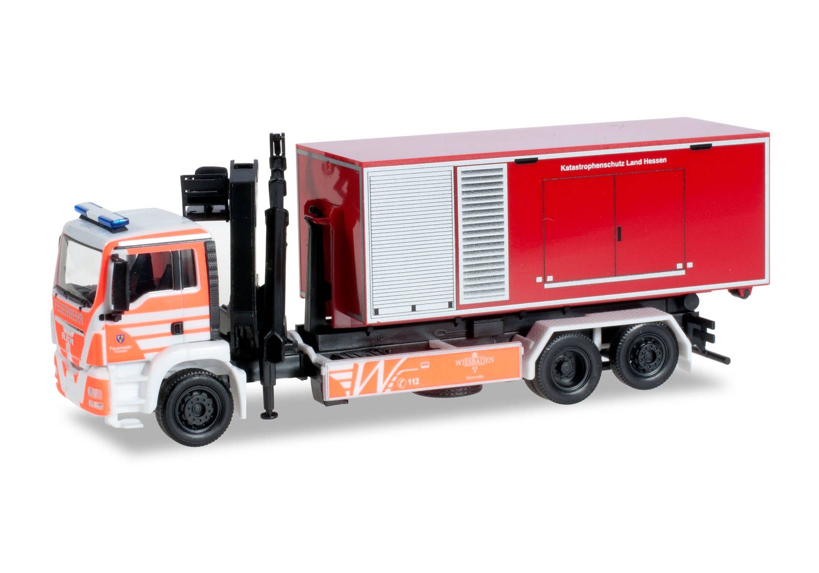 Herpa MAN TGS M truck chassis with load handling system and crane ...