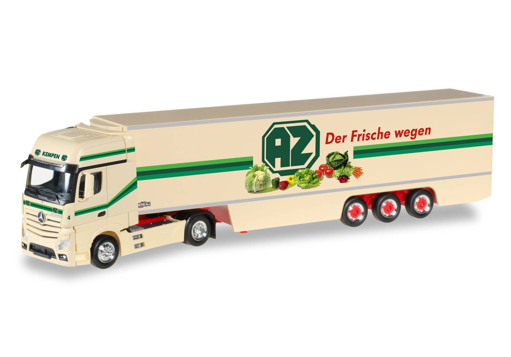 Herpa Mercedes-Benz Actros Gigaspace refrigerated box semitrailer "AZ ...