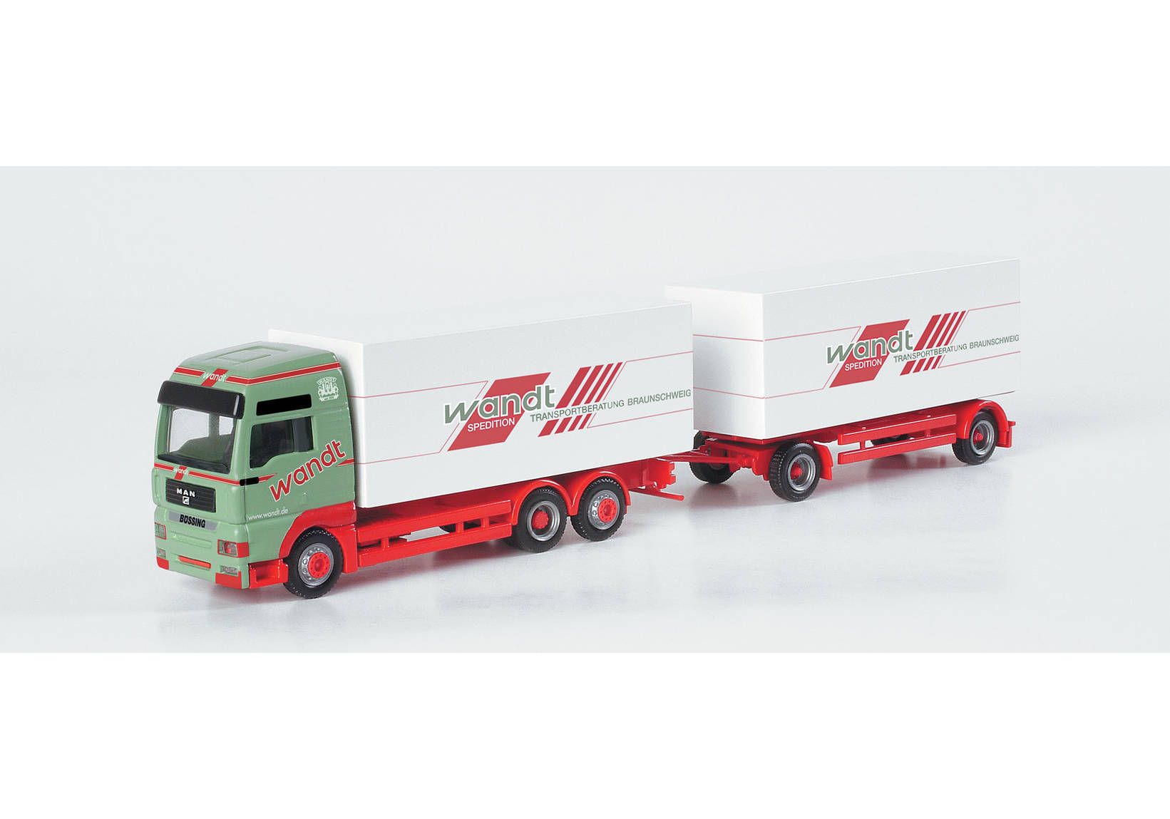 Herpa MAN TGA box trailer "Wandt" 451390