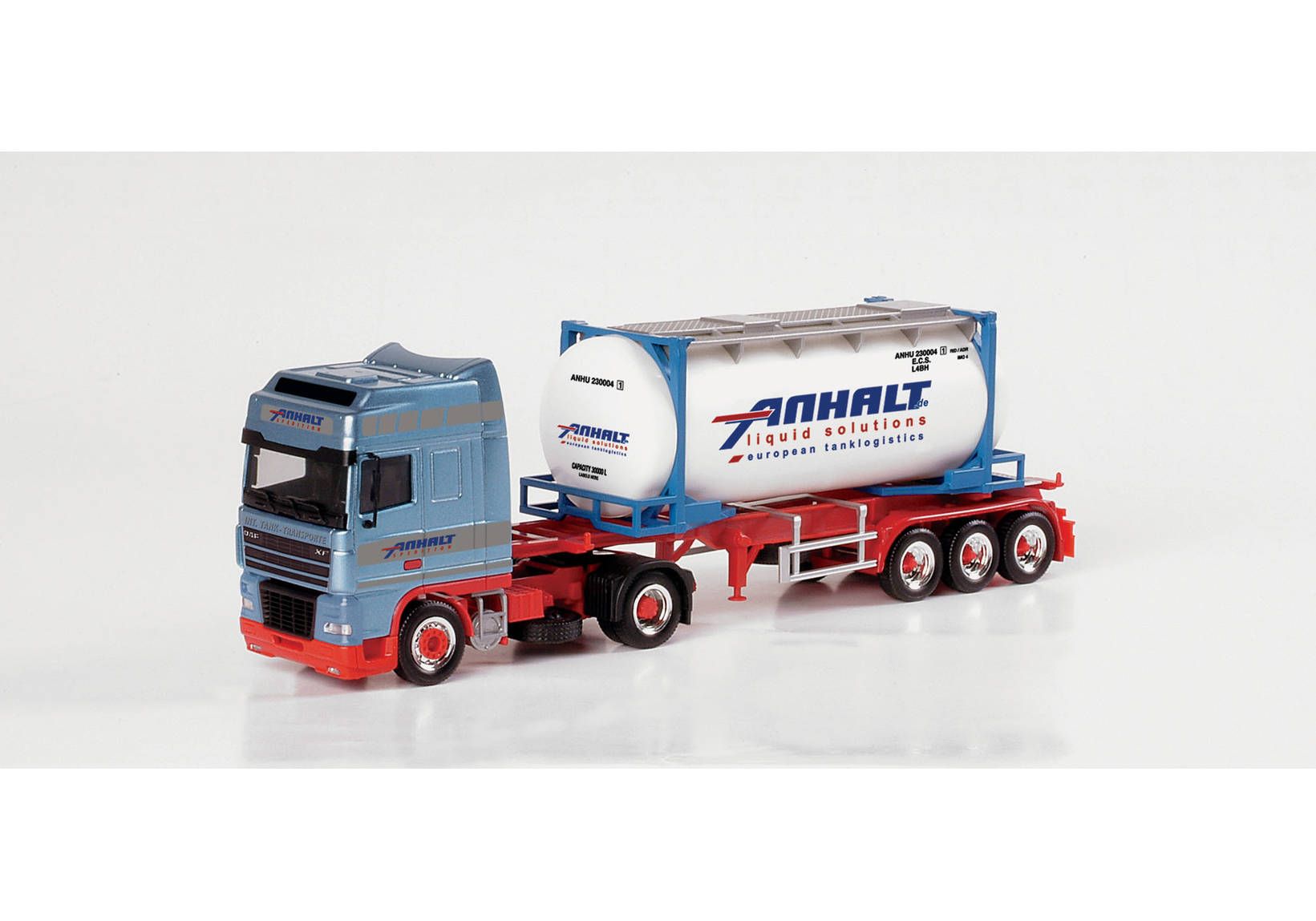 Herpa DAF XF SSC tank container semitrailer "Anhalt" 150682