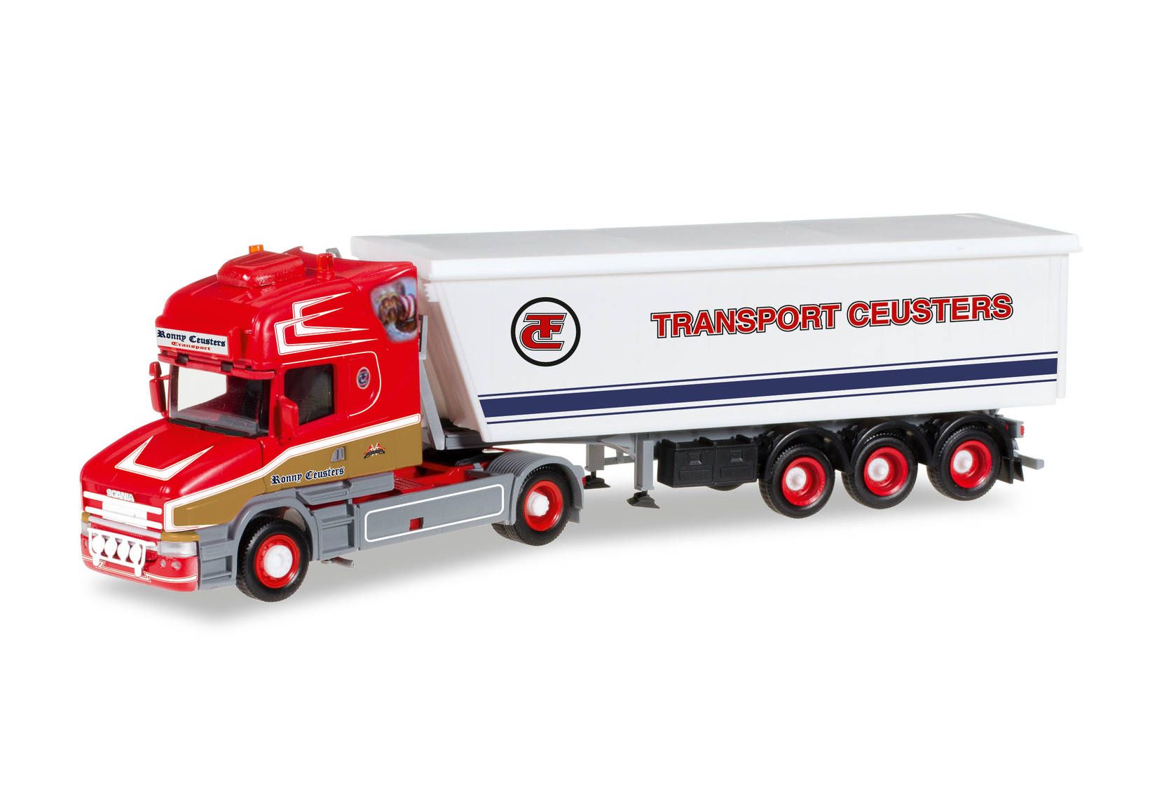 Herpa Scania Hauber TL dumper semitrailer "Ronny Ceusters" (B) 305587