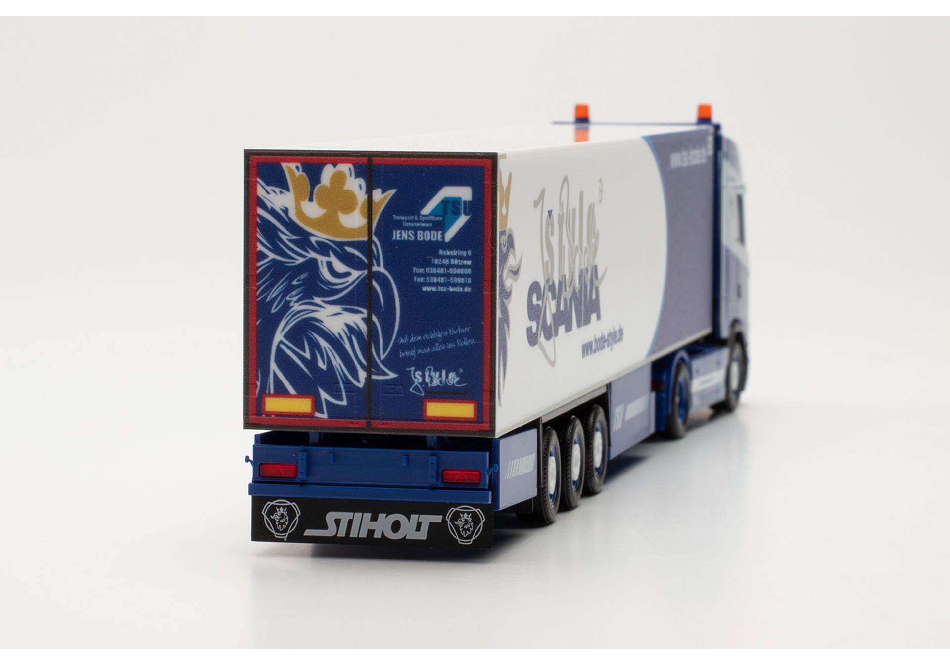 Herpa Scania CS 20 HD Kühlkoffer-Sattelzug „TSU Bode“ 314466