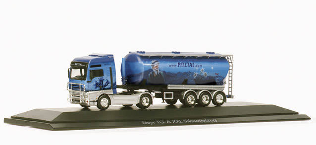 Herpa Steyr TGA XXL Silo semi trailer 42 m³ Pitztal/Melmer 120289