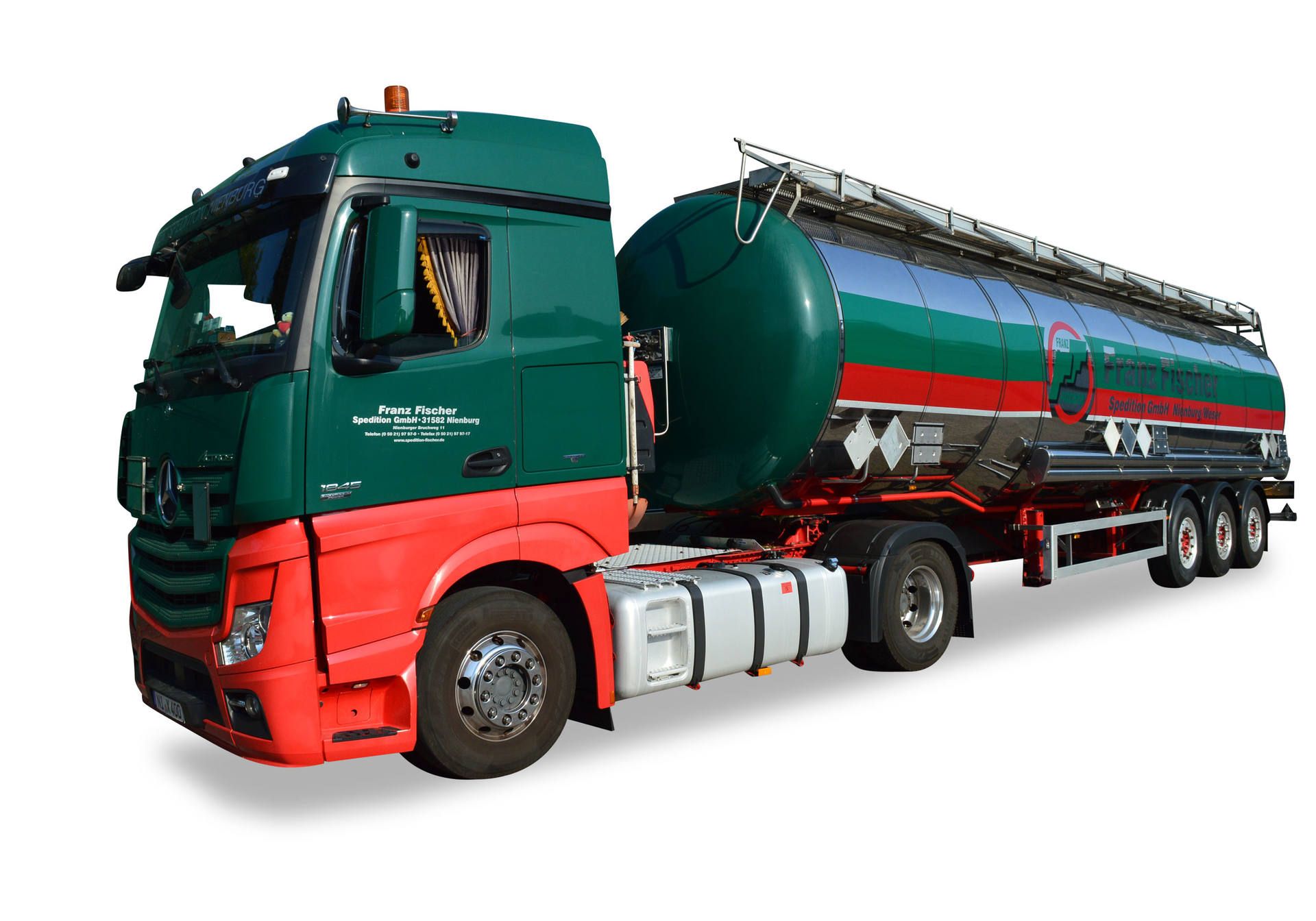 Herpa Mercedes-Benz Actros Streamspace chrome-plated tank semitrailer ...