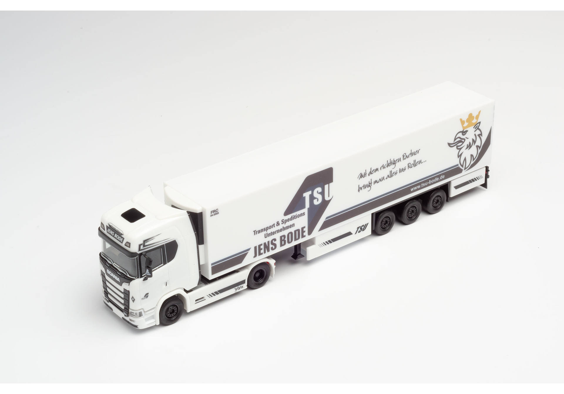 Herpa Scania CS 20 high roof refrigerated semitrailer "TSU Bode" 311601