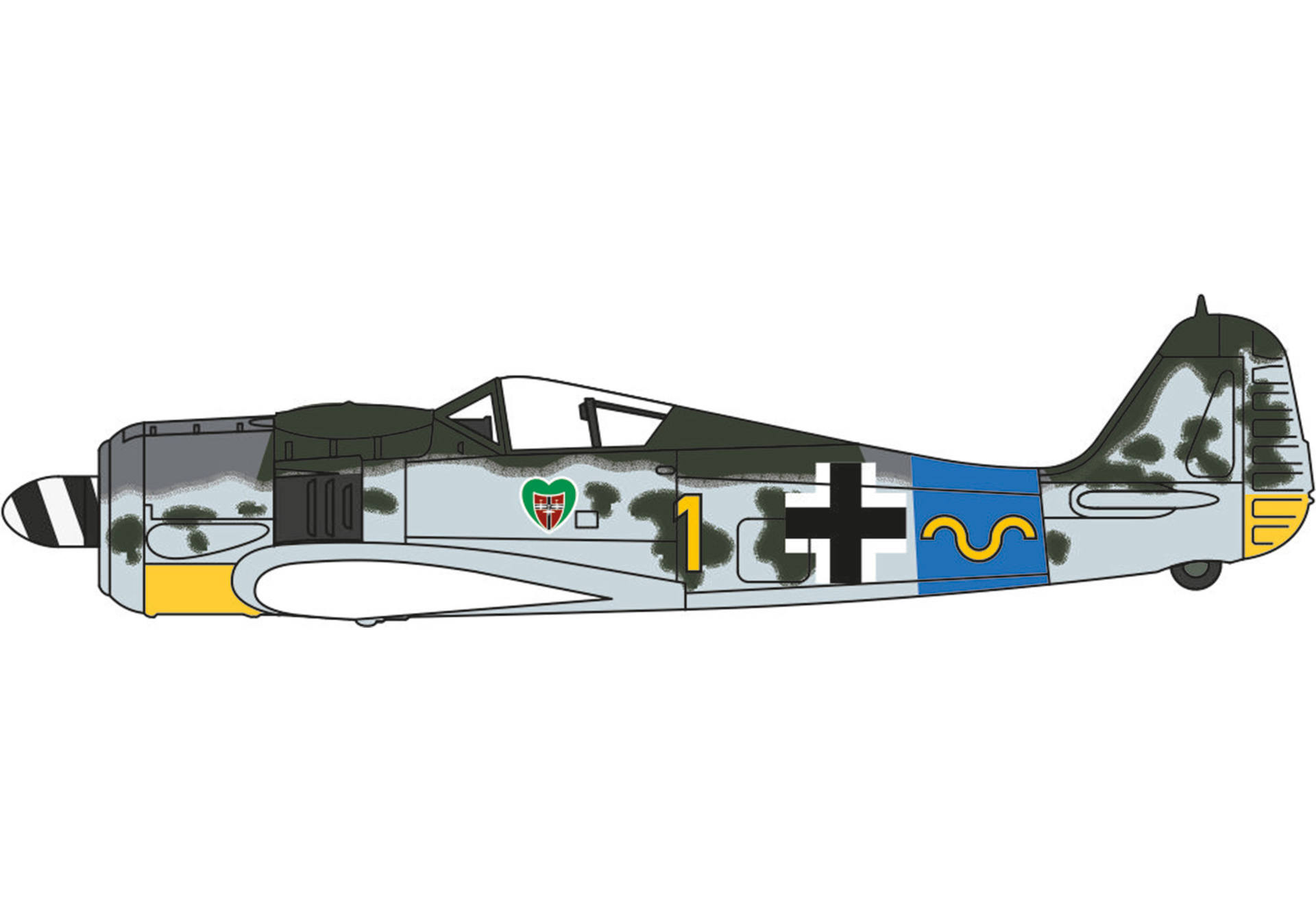 Herpa Focke Wulf 190A - 15/JG 54, Hauptmann Rudolf Klemm 81AC090S