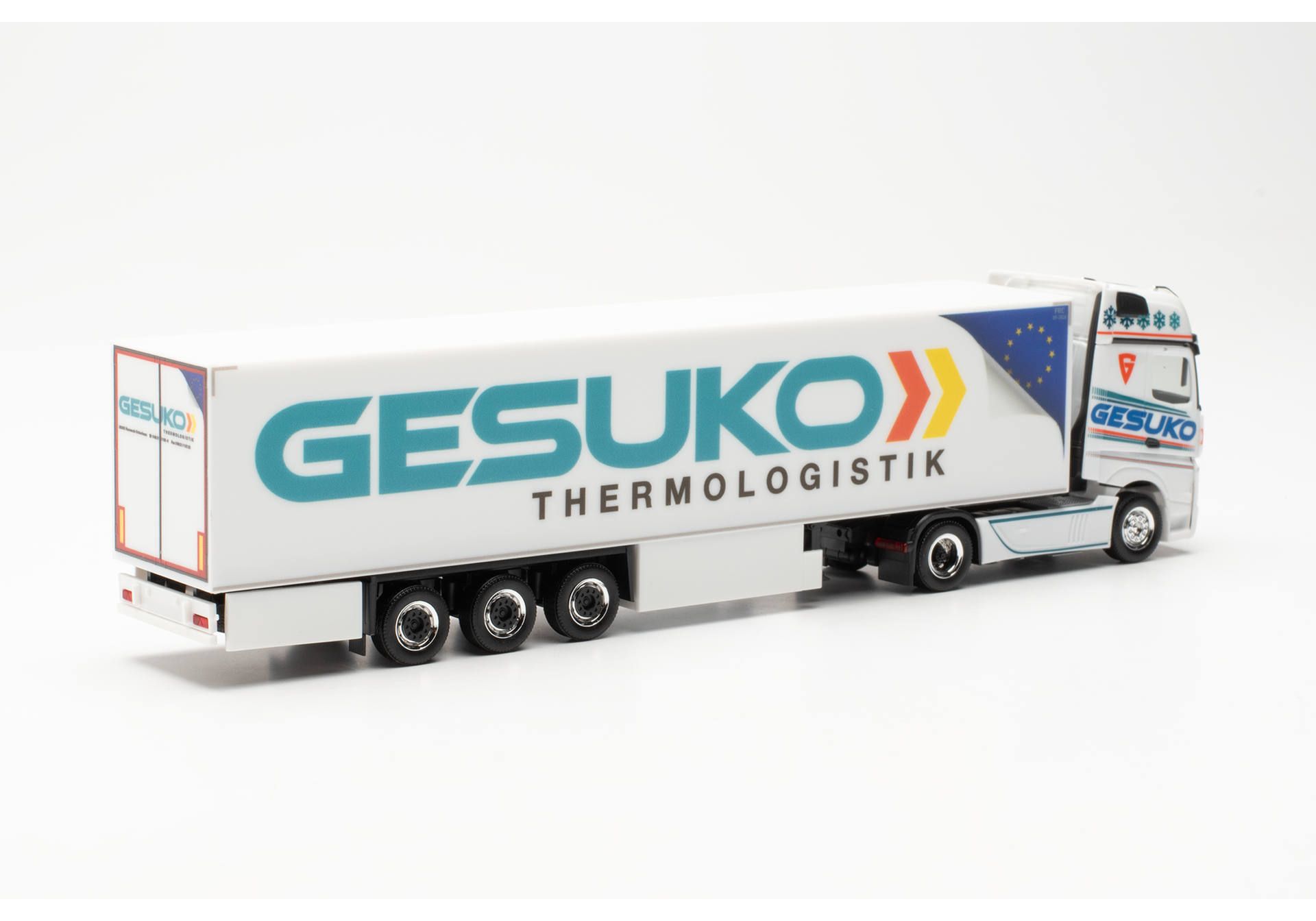 Herpa Mercedes-Benz Actros Gigaspace `18 Kühlkoffer-Sattelzug „GESUKO ...
