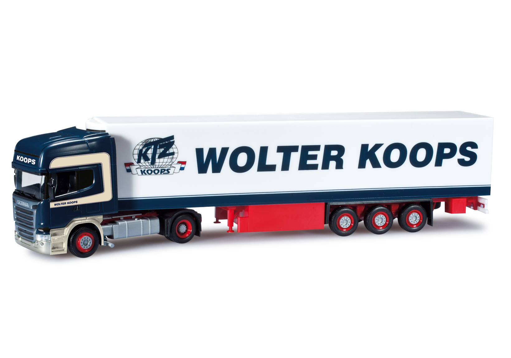Herpa Scania R TL refrigerated semitrailer "Wolter Koops" (NL) 302586