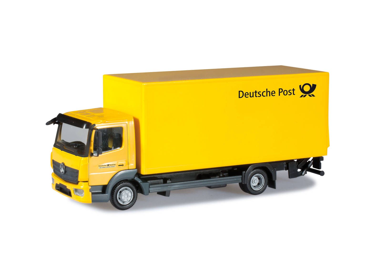 Herpa Mercedes-Benz Atego box truck with liftgate "German mail delivery ...
