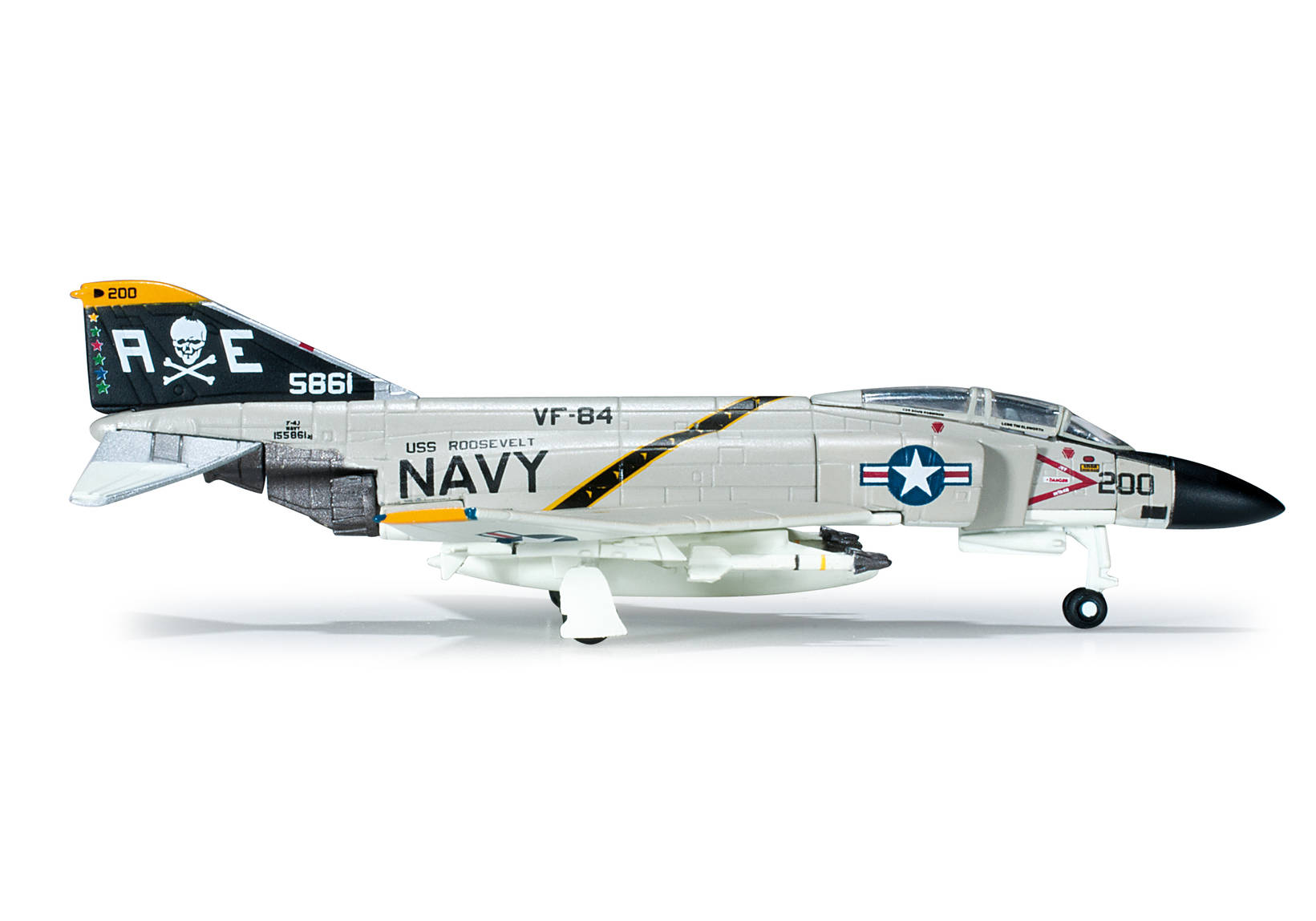 Herpa McDonnell Douglas F-4J Phantom II, VF-84 "Jolly Rogers", USS Roosevelt 554541