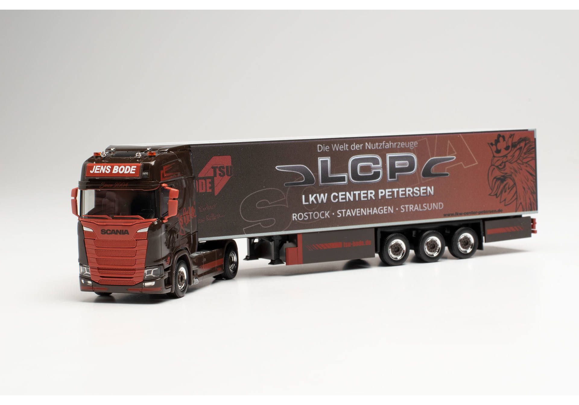 Herpa Scania CS 20 HD Kühlkoffer-Sattelzug „TSU Bode“ 313056