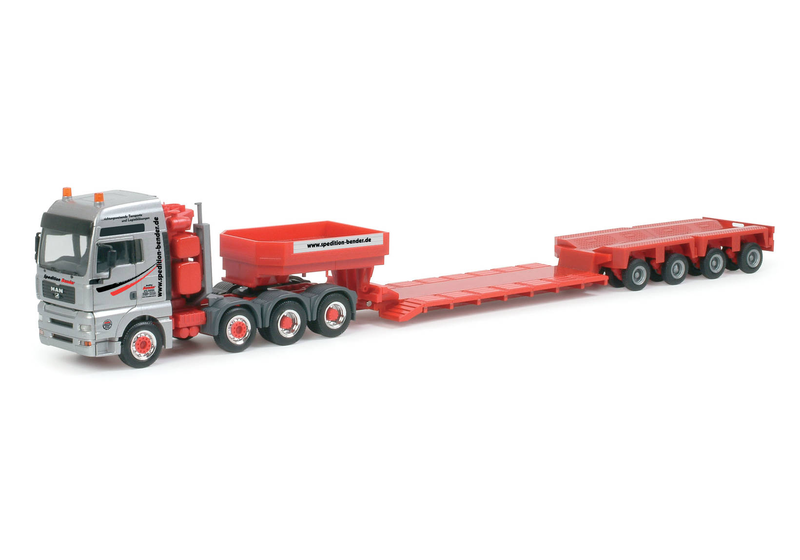 Herpa MAN TGA XXL low boy semitrailer "Bender" 152099