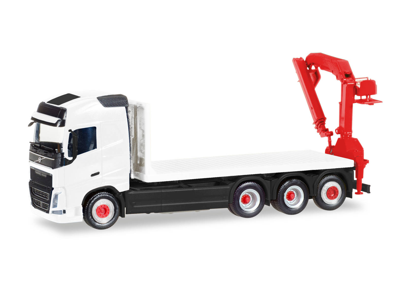Herpa Herpa MiniKit: Volvo FH Gl. 4 axle flat truck with loading crane ...