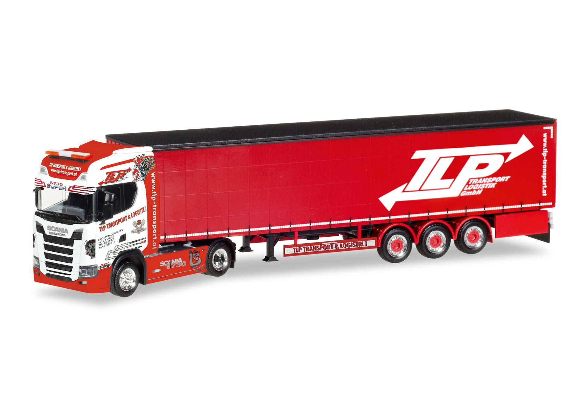 Herpa Scania CS 20 HD curtain canvas semitrailer "TLP" (A) 307680