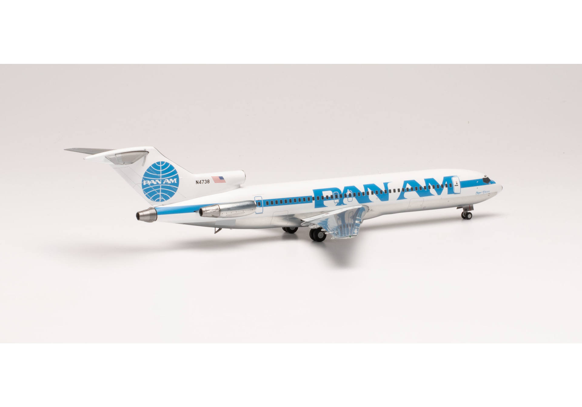 Herpa Pan Am Boeing 727-200 - Billboard with cheatline test livery ...