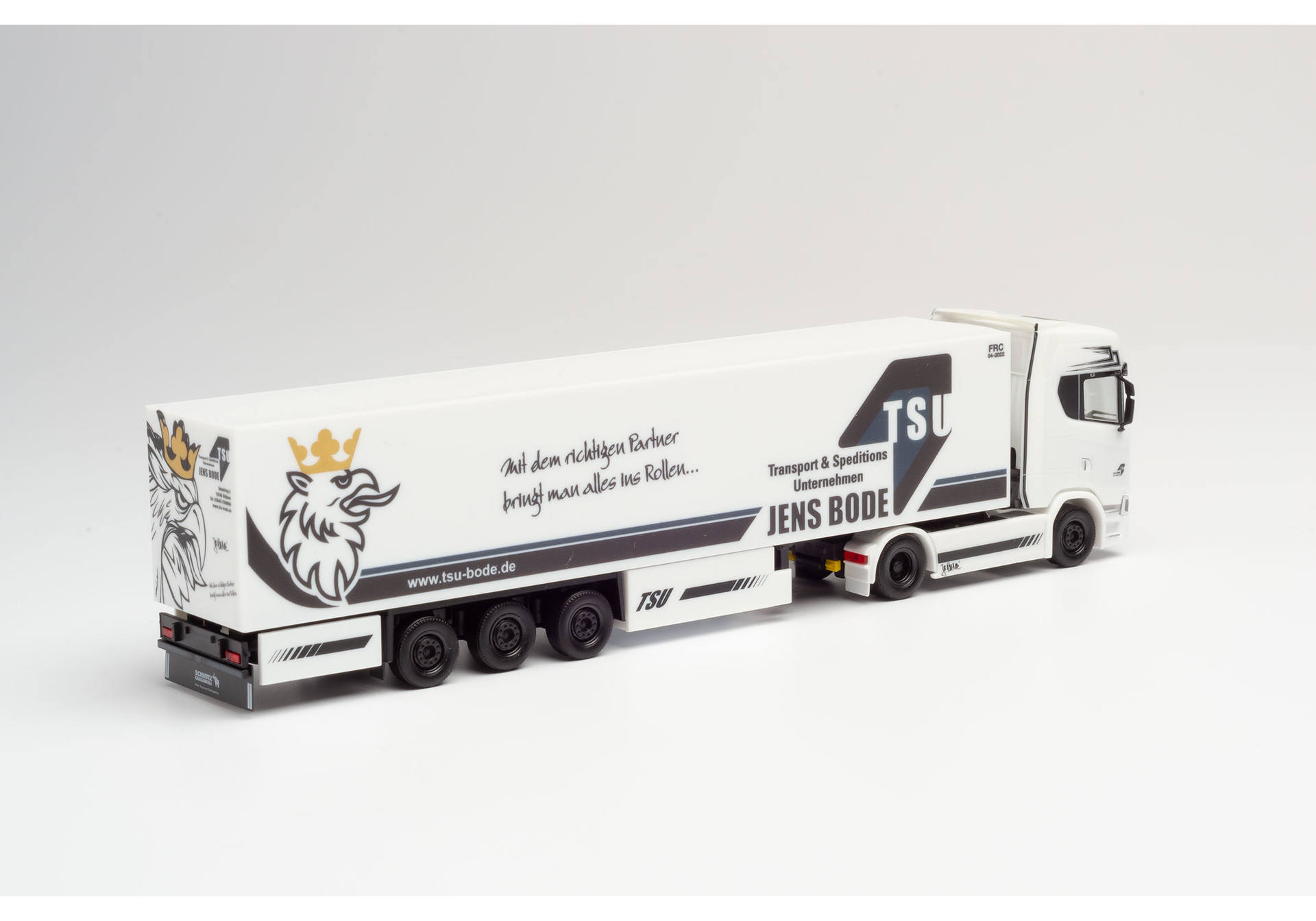 Herpa Scania CS 20 high roof refrigerated semitrailer "TSU Bode" 311601