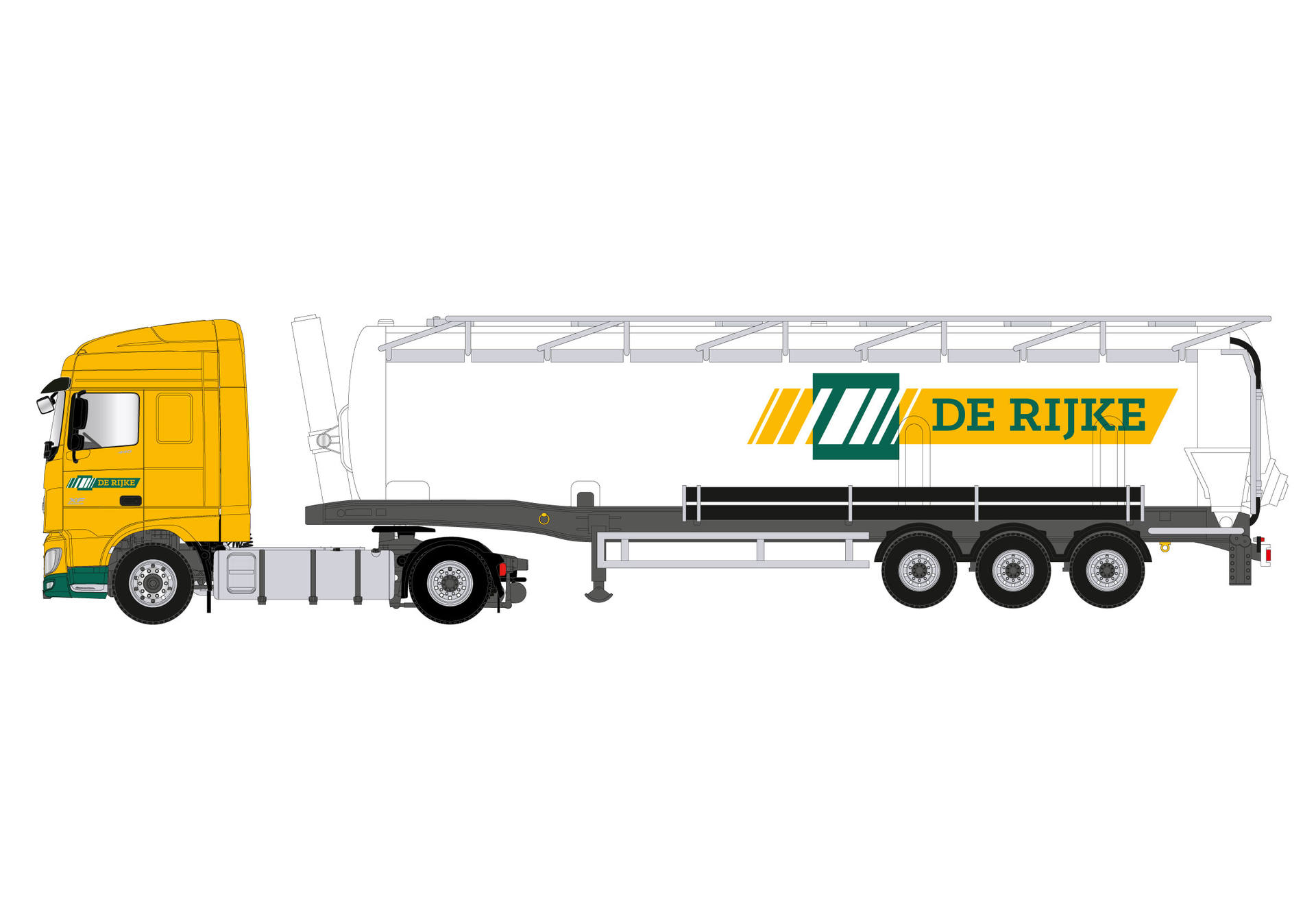 Herpa DAF XF Euro 6 silo semitrailer "De Rijke" 80470137