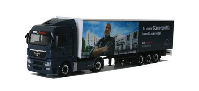 Herpa MAN TGX XLX curtain canvas semitrailer "EcoLine" 293020