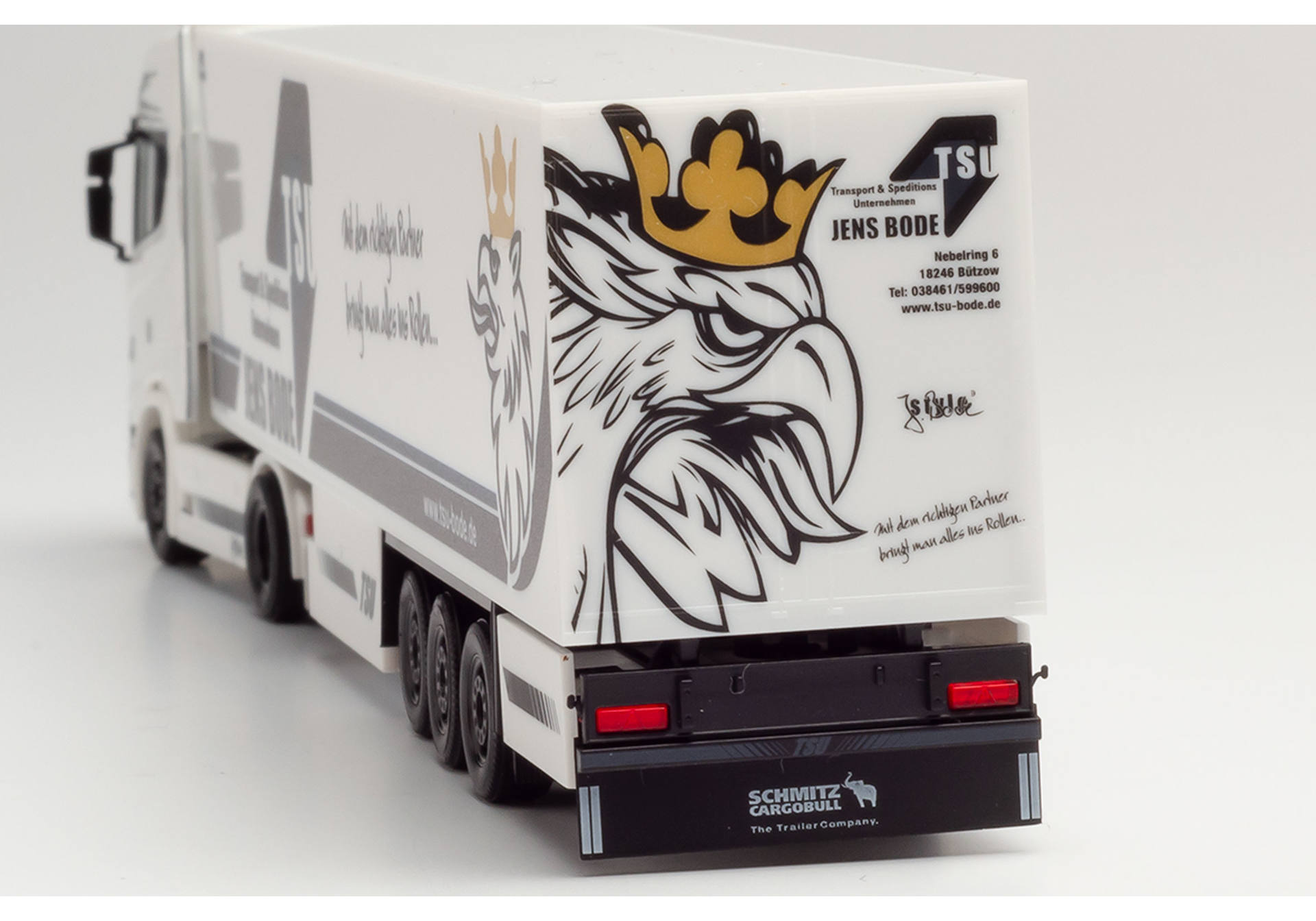 Herpa Scania CS 20 high roof refrigerated semitrailer "TSU Bode" 311601